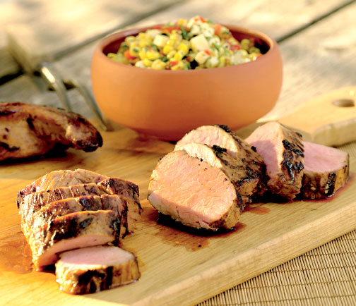 Porc marinat cu garnitură de porumb