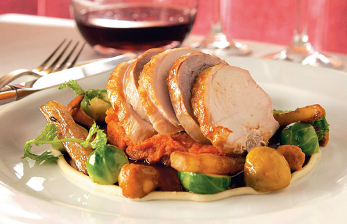 Curcan prăjit cu alune