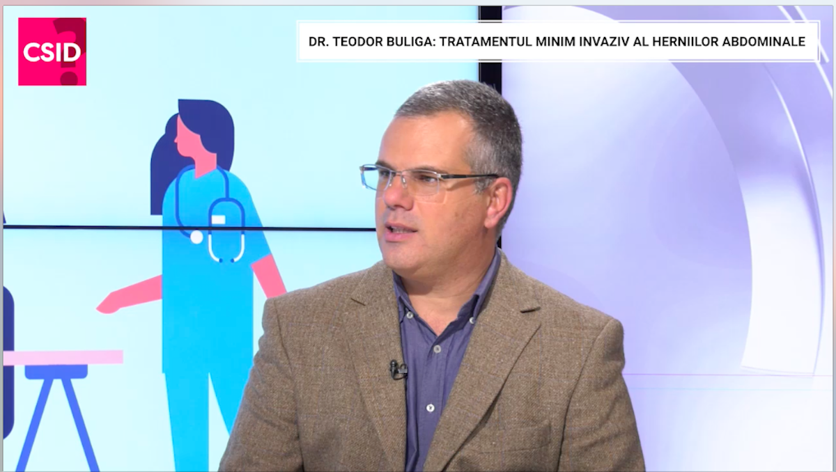 Dr. Teodor Buliga: cum se tratează minim invaziv hernia abdominală