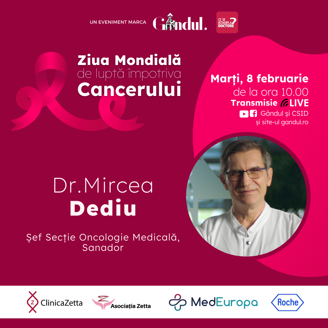 Dr. Mircea Dediu, medic primar Oncologie: Trebuie să ne adaptăm rapid ...