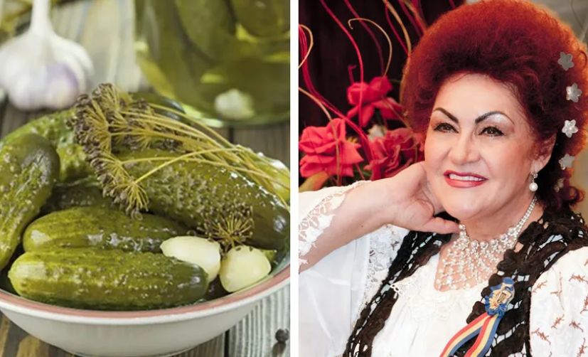 Elena Merişoreanu se laudă cu cei mai buni castraveţi muraţi ...