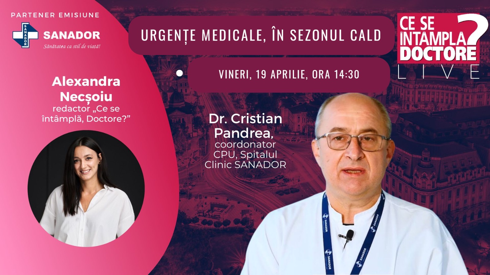 Urgențe medicale în sezonul cald 🔴CSID LIVE