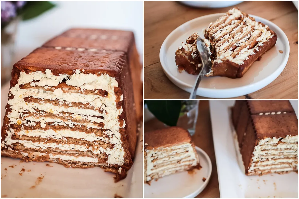 Tort de biscuiți delicios, rețeta bunicii. Desertul gustos și aromat ...