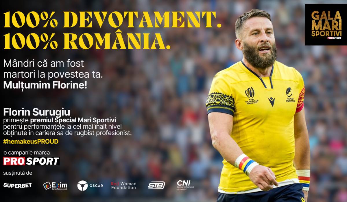 Florin Surugiu, premiat la Gala Mari Sportivi 2024! A fost ales cel mai ...